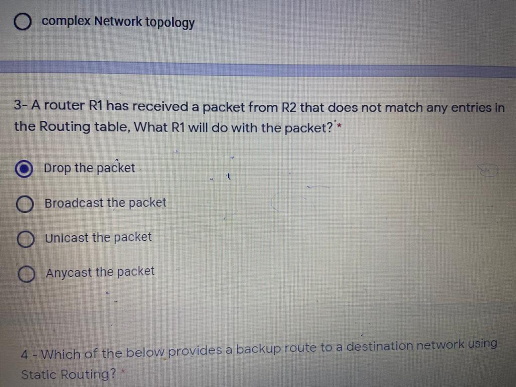Solved O complex Network topology 3- A router R1 has | Chegg.com