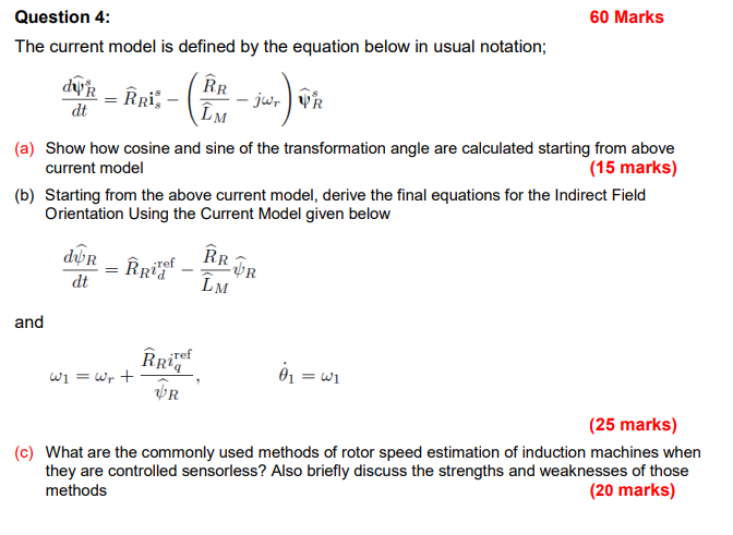60 MarksS Question 4: The current model is defined by | Chegg.com