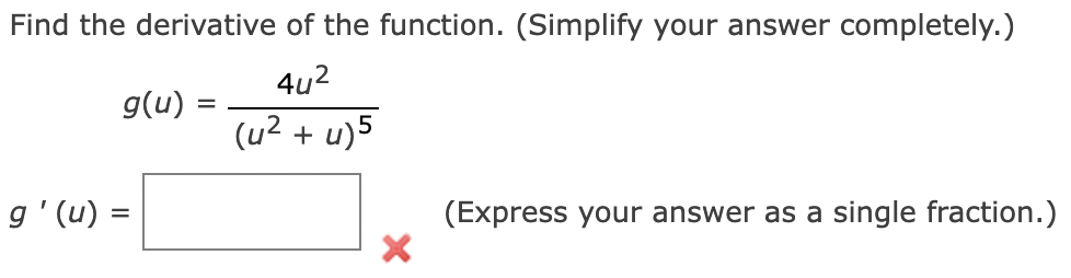 Solved Find the derivative of the function. (Simplify your | Chegg.com
