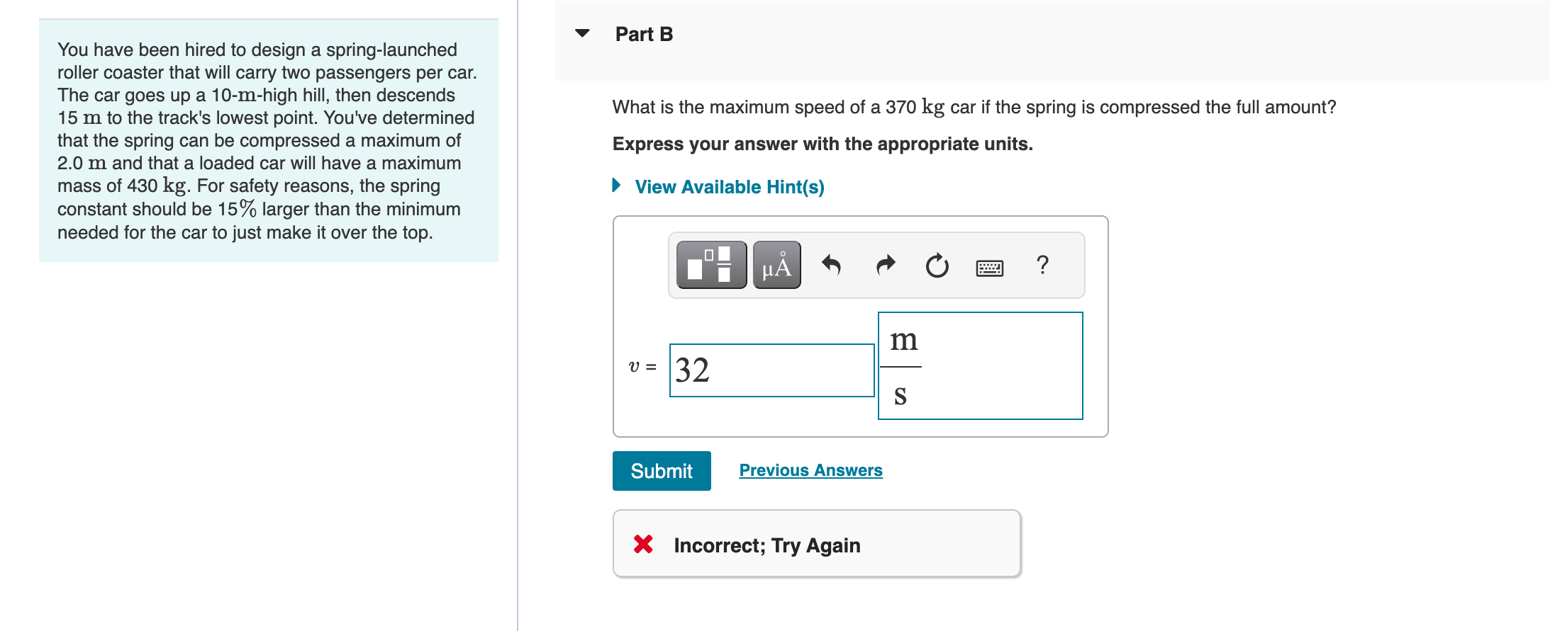 Solved You have been hired to design a spring-launched | Chegg.com