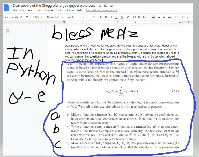 Dear people of the Chegg World, you guys are the best | Chegg.com