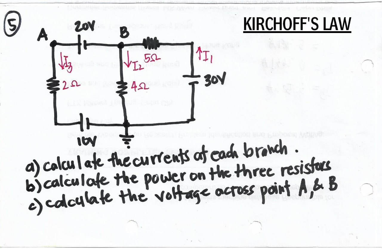 Solved Solution using KCL and KVLa) calculate the currents | Chegg.com Solved Solution using KCL and KVLa) calculate the currents | Chegg.com