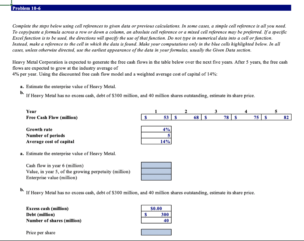 Solved Problem 10 6 Complete The Steps Below Using Cell 9499