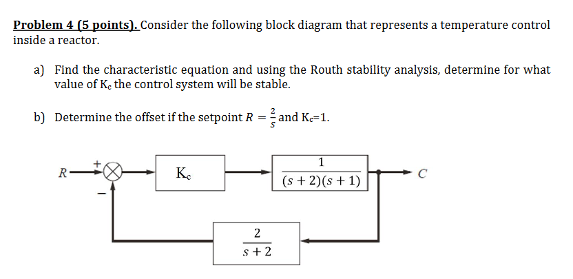 Solved Problem 4 (5 points). Consider the following block | Chegg.com