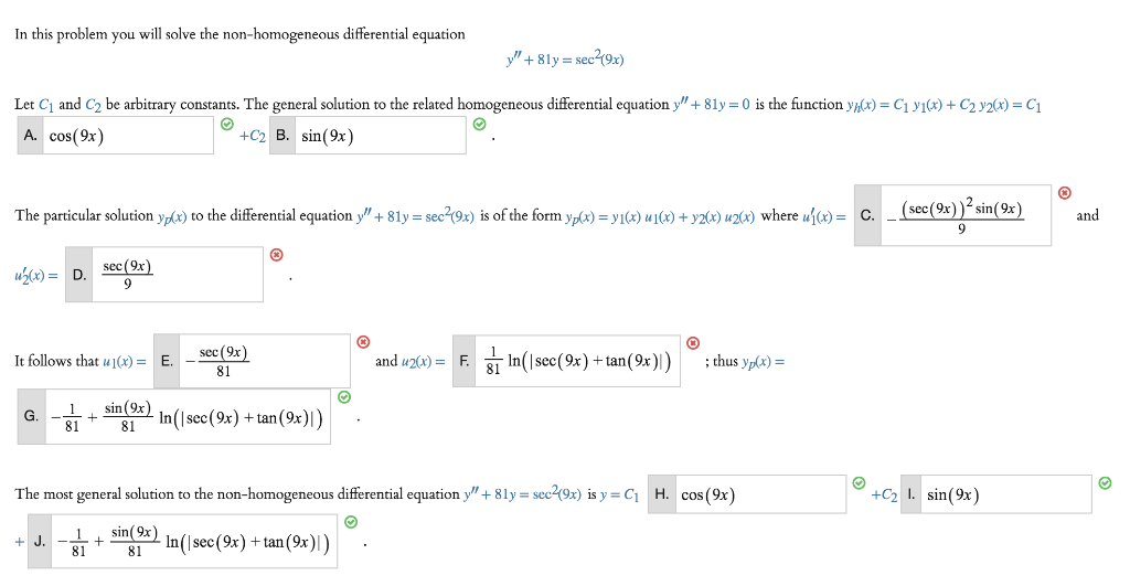 Solved In this problem you will solve the non-homogeneous | Chegg.com
