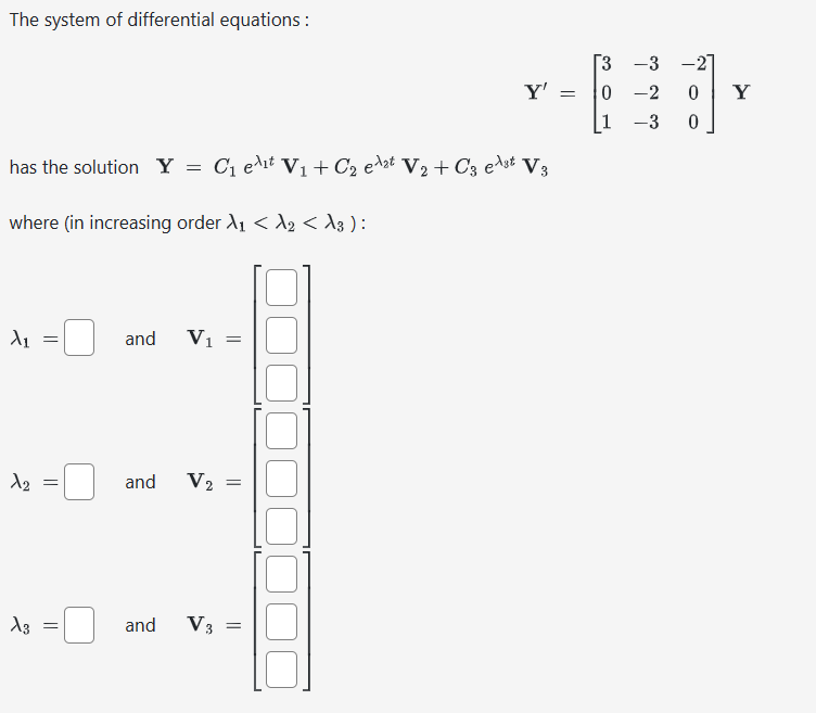 Solved The system of differential | Chegg.com