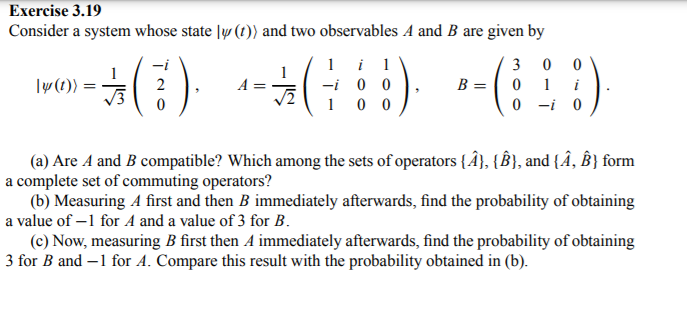 Solved Exercise 3.19 Consider a system whose state ly(t)) | Chegg.com