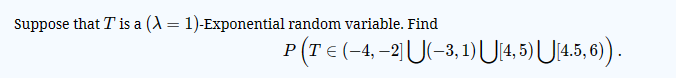 Solved (λ=1)-Exponential random variable. Find | Chegg.com