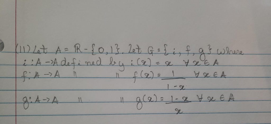 Solved Prove i, f and g are one-to-one and onto under | Chegg.com