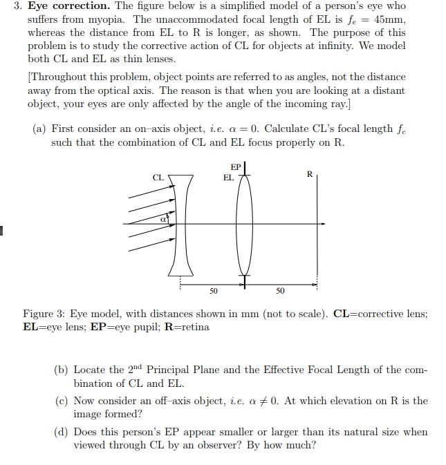 3. Eye correction. The figure below is a simplified | Chegg.com