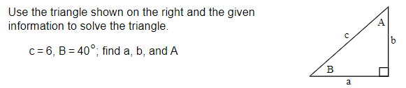 Solved Use the triangle shown on the right and the | Chegg.com