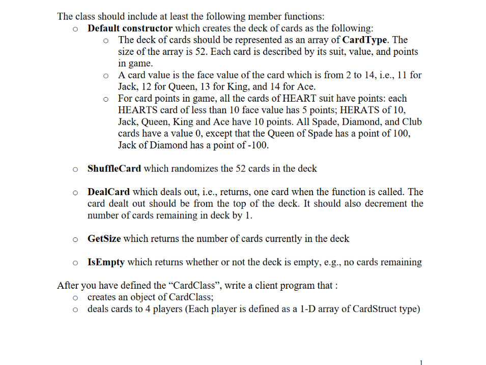 Problem: Your program will implement the preparation | Chegg.com