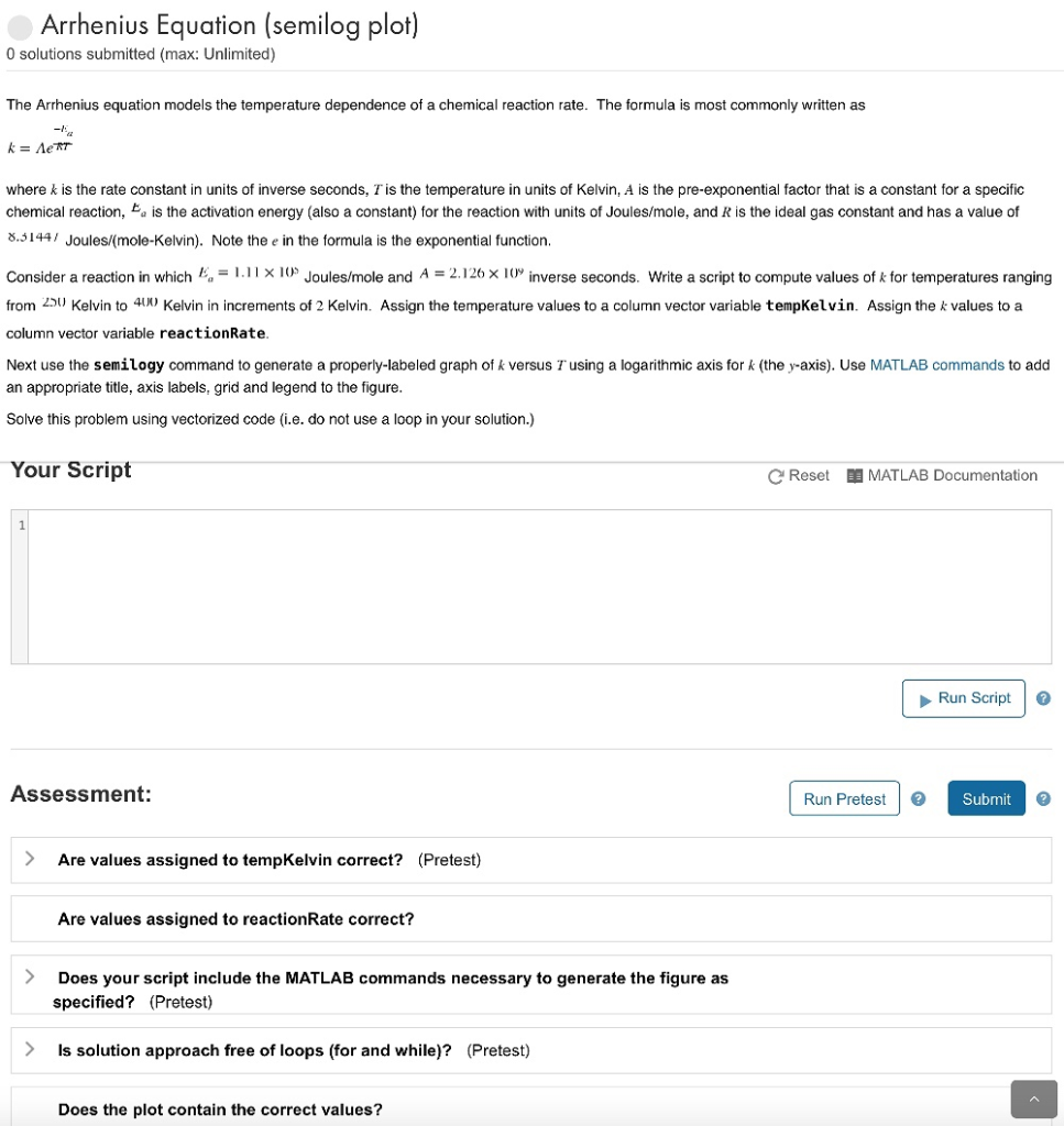 Semi Log Plot Matlab