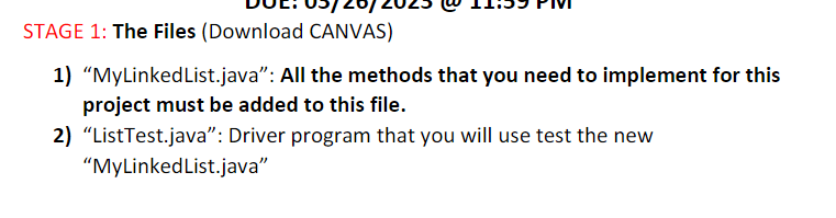 STAGE 1: The Files (Download CANVAS) 1) | Chegg.com