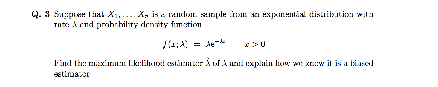 Solved Suppose that X1, . . . , Xn is a random sample from | Chegg.com