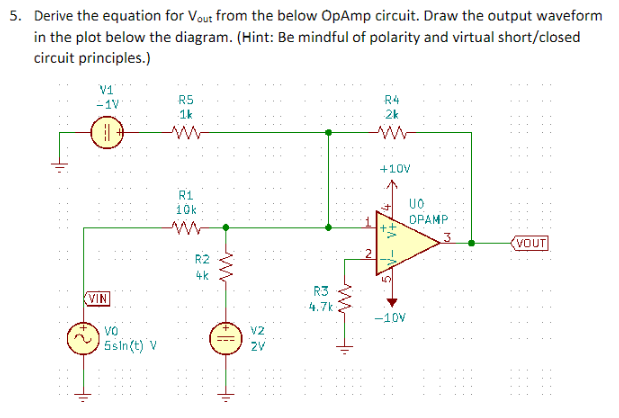 Solved Derive the equation for Vout ﻿from the below OpAmp | Chegg.com
