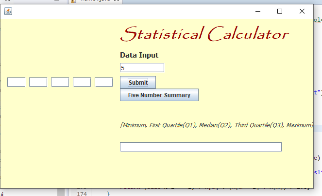 I am working on a statistical calculator with GUI in | Chegg.com