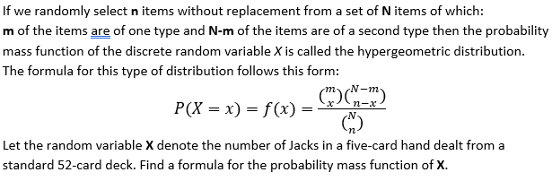 Solved If we randomly select n ﻿items without replacement | Chegg.com