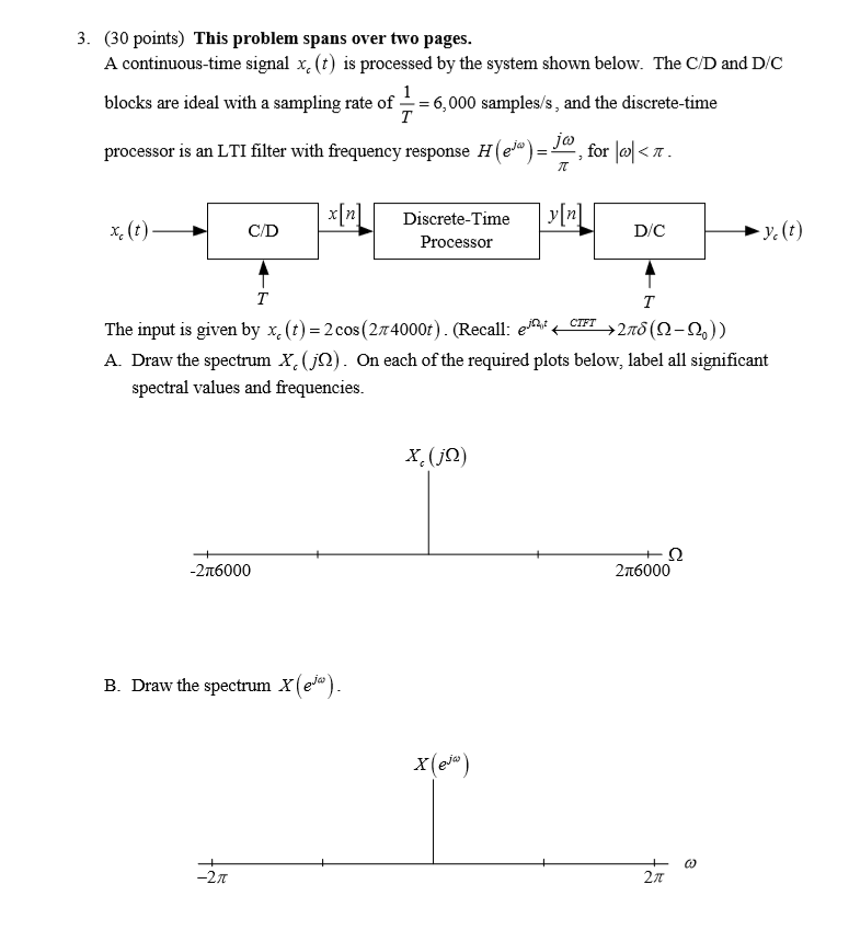 Solved 3. (30 points) This problem spans over two pages. A | Chegg.com