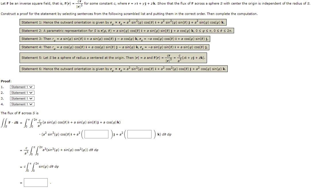 Solved Let F be an inverse square field, that is, | Chegg.com
