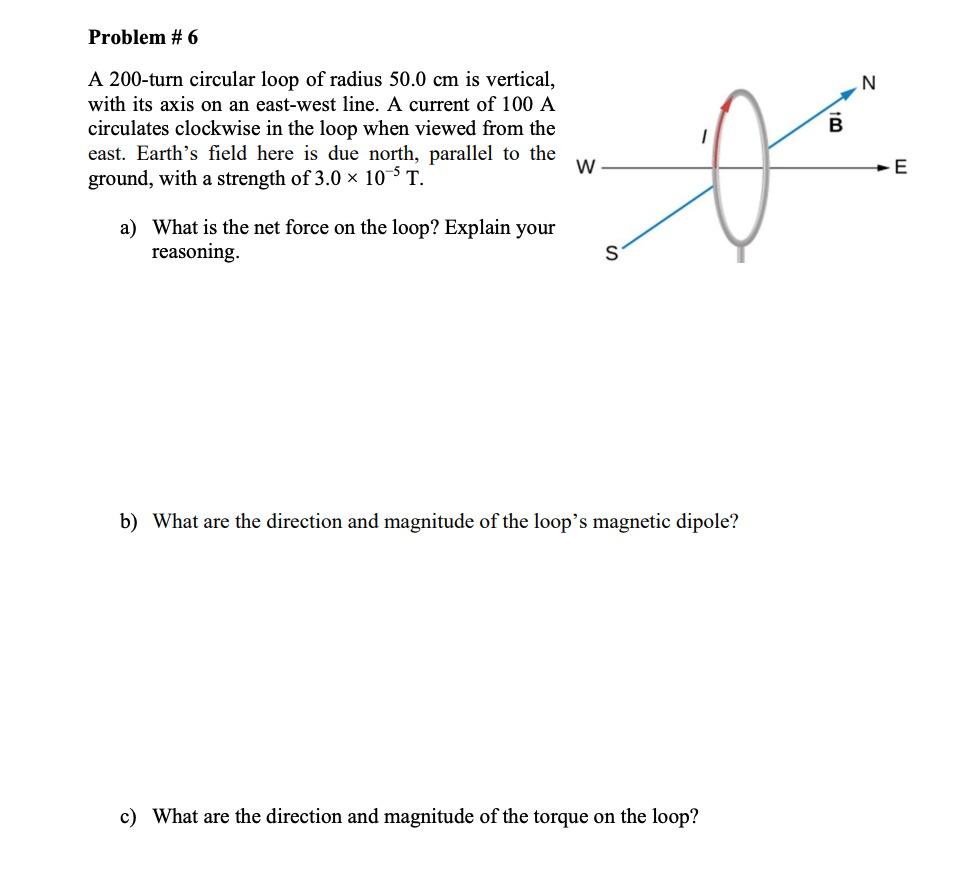 Solved A 200-turn circular loop of radius 50.0 cm is | Chegg.com