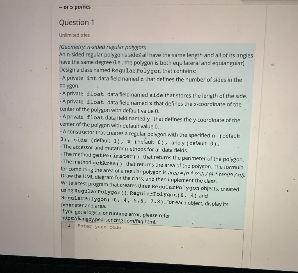 Solved - OT 5 points Question 1 Unlimited tries (Geometry: | Chegg.com Solved - OT 5 points Question 1 Unlimited tries (Geometry: | Chegg.com