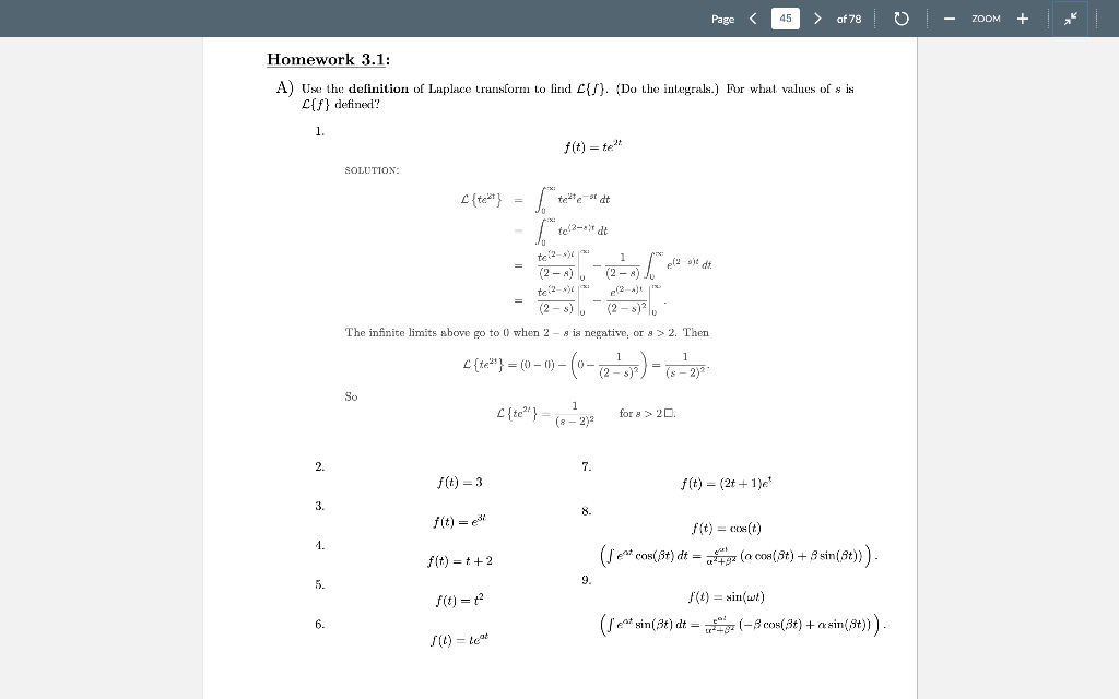 Solved Page 45 > of 78 0 ZOOM Homework 3.1: A) Us: the | Chegg.com