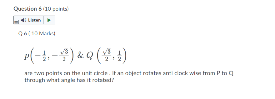 Solved Question 6 (10 points) Listen Q.6 ( 10 Marks) /3 P ( | Chegg.com