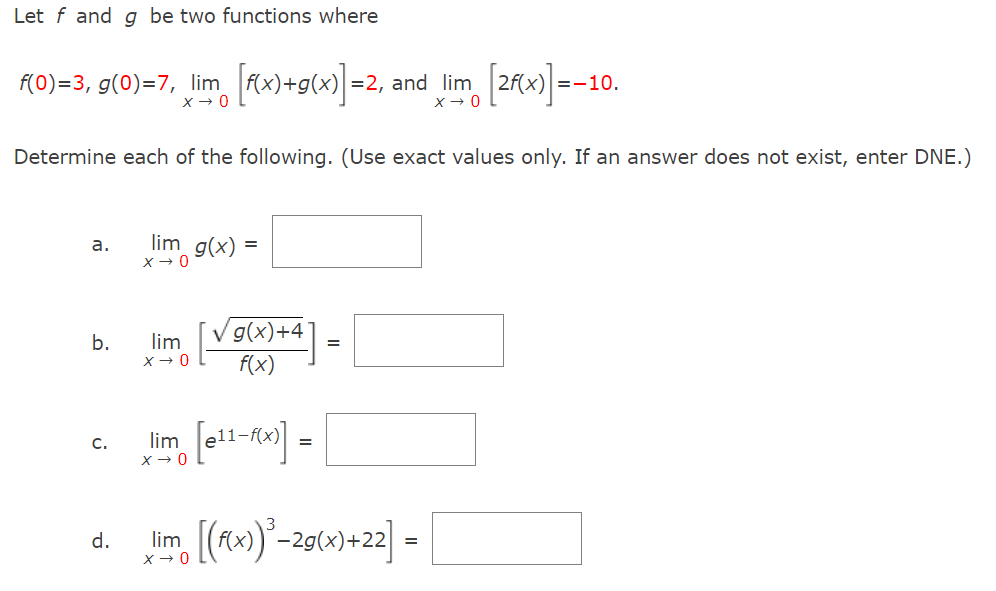 Solved Let f ﻿and g ﻿be two functions | Chegg.com