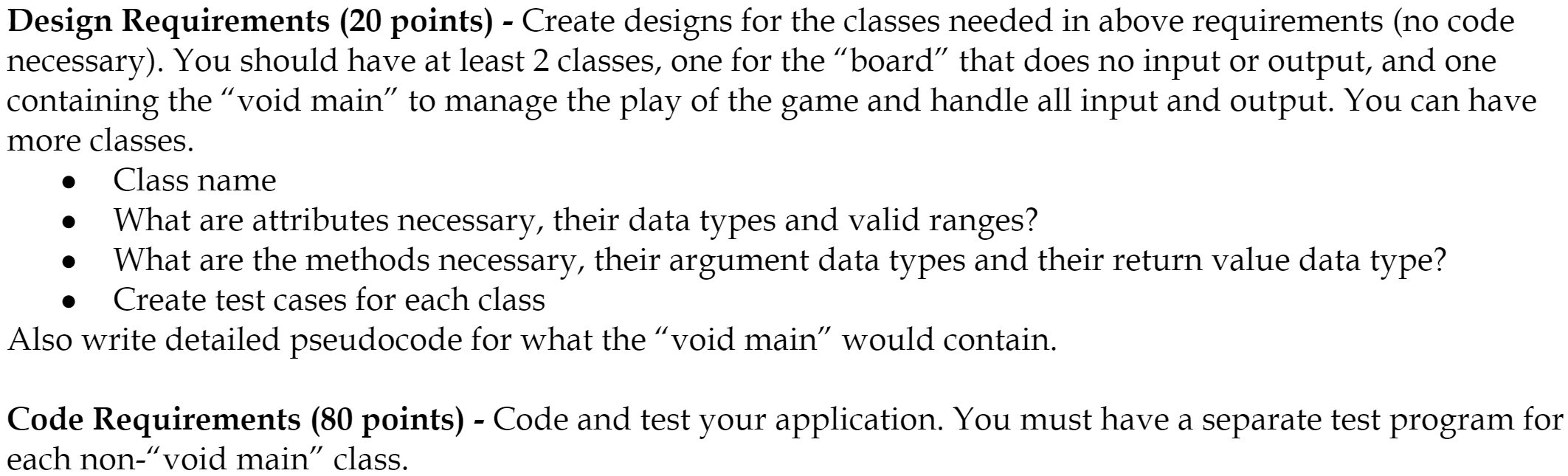 Elimination Game Java Project - Use | Chegg.com