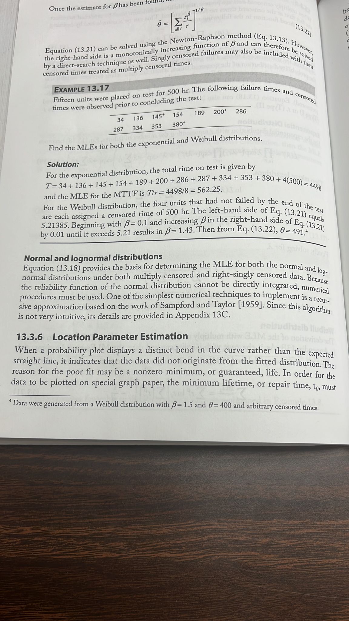1. Derive log-likelihood for Weibull distribution for | Chegg.com