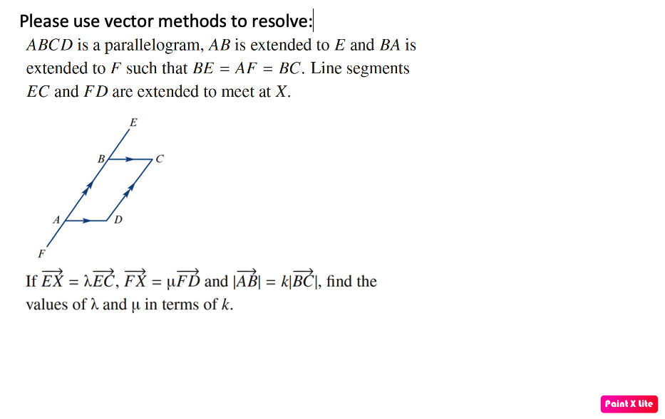 Solved Please use vector methods to resolve: ABCD is a | Chegg.com