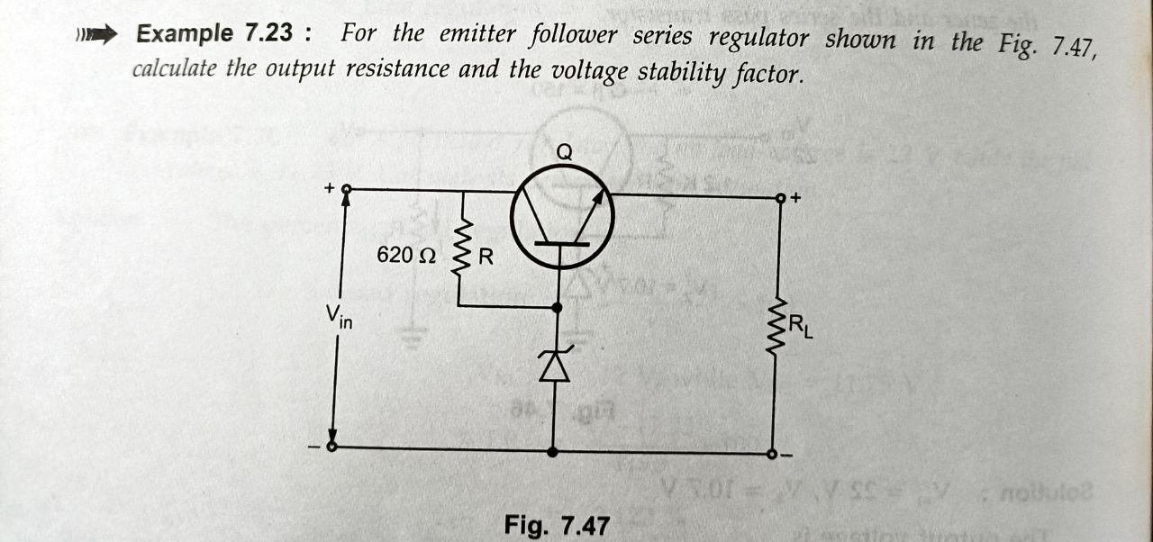 Solved Example 7.23 : For the emitter follower series | Chegg.com