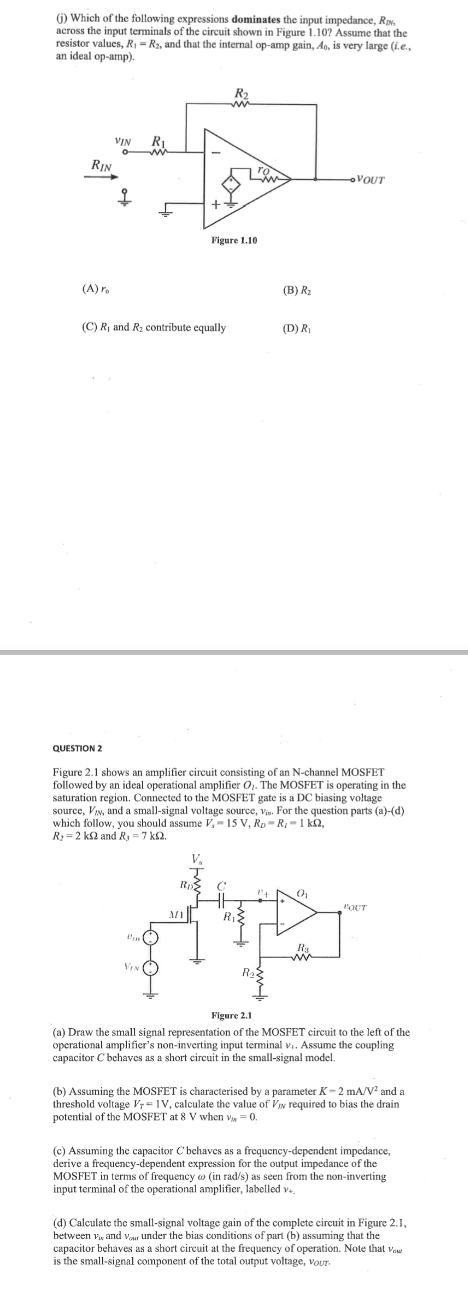 [Solved]: (j) Which of the following expressions dominates t