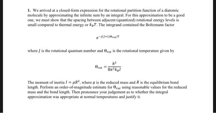Solved 1. We arrived at a closed-form expression for the | Chegg.com