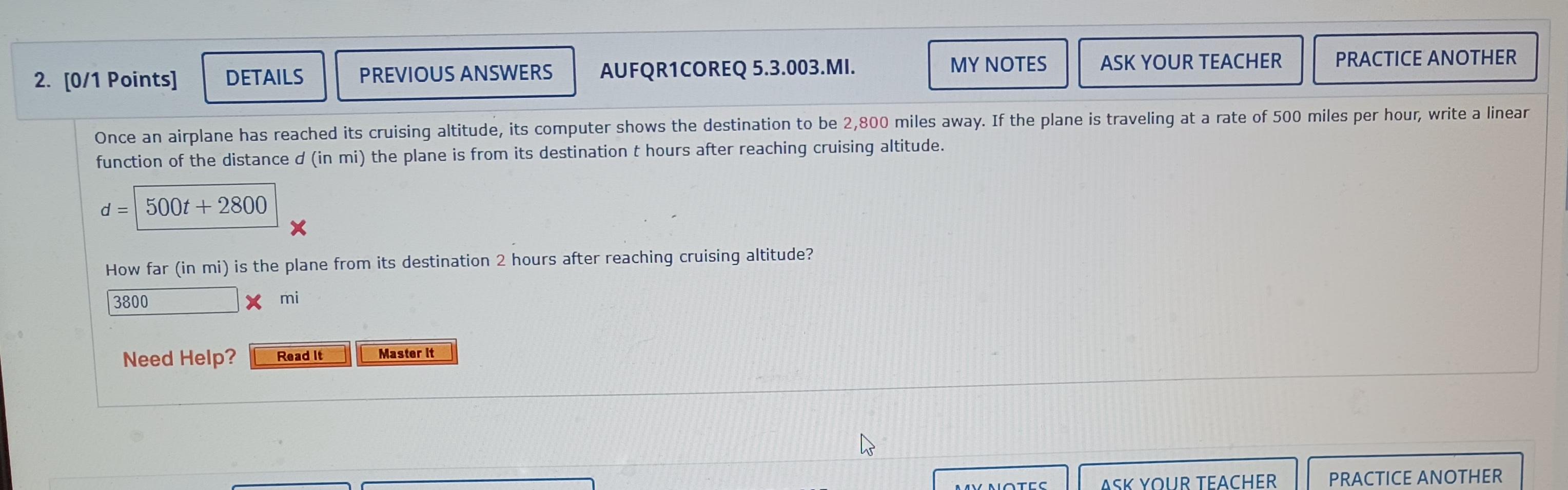 Solved Once an airplane has reached its cruising altitude, | Chegg.com