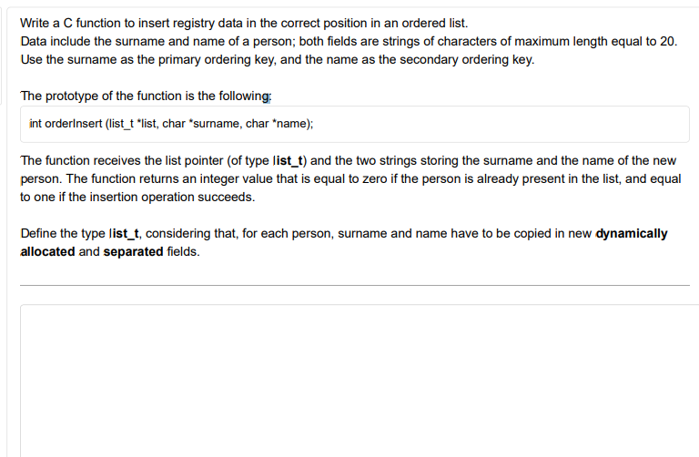 Write a C function to insert registry data in the | Chegg.com