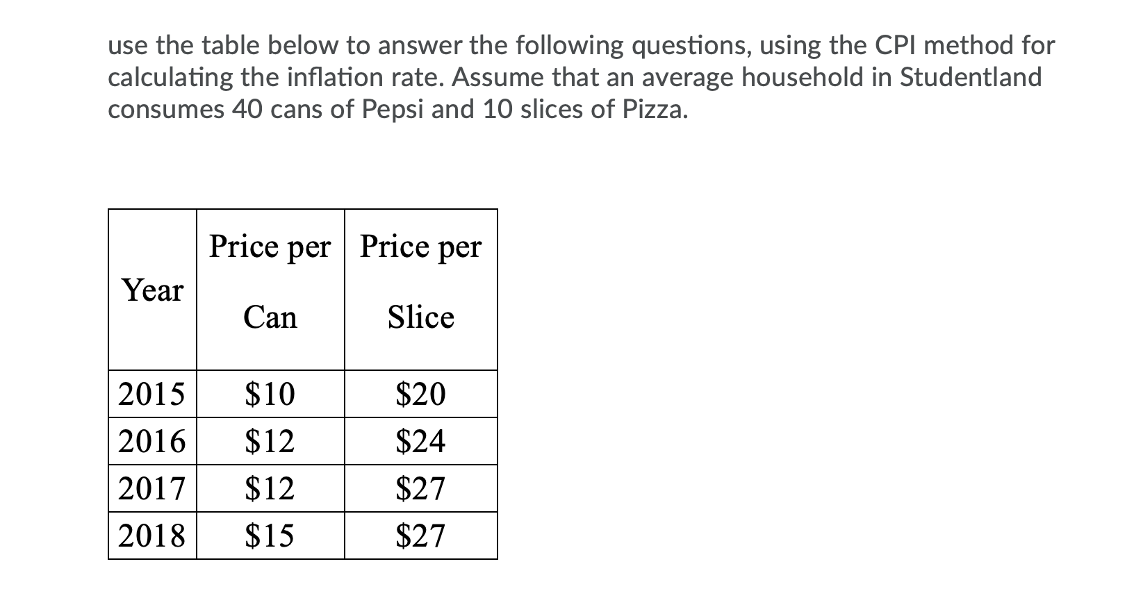 Solved use the table below to answer the following | Chegg.com