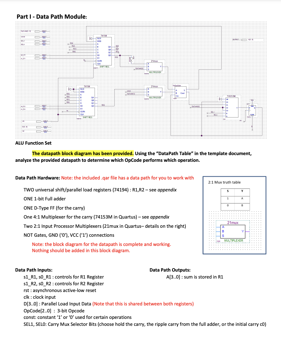 Solved Design Specifications Design A Serial Arithmetic