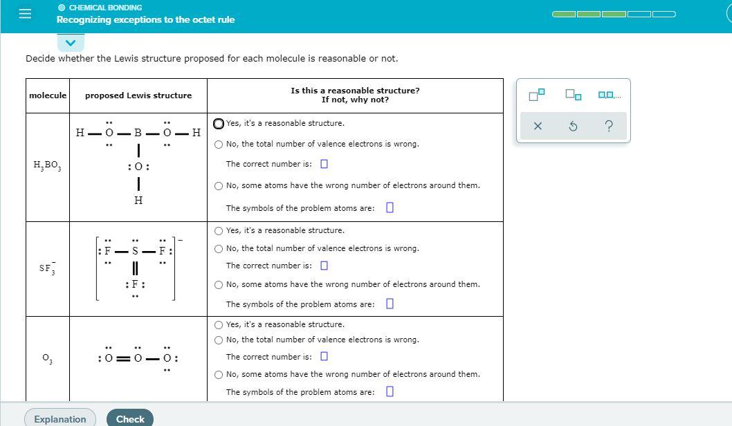 Solved CHEMICAL BONDING Recognizing exceptions to the octet | Chegg.com