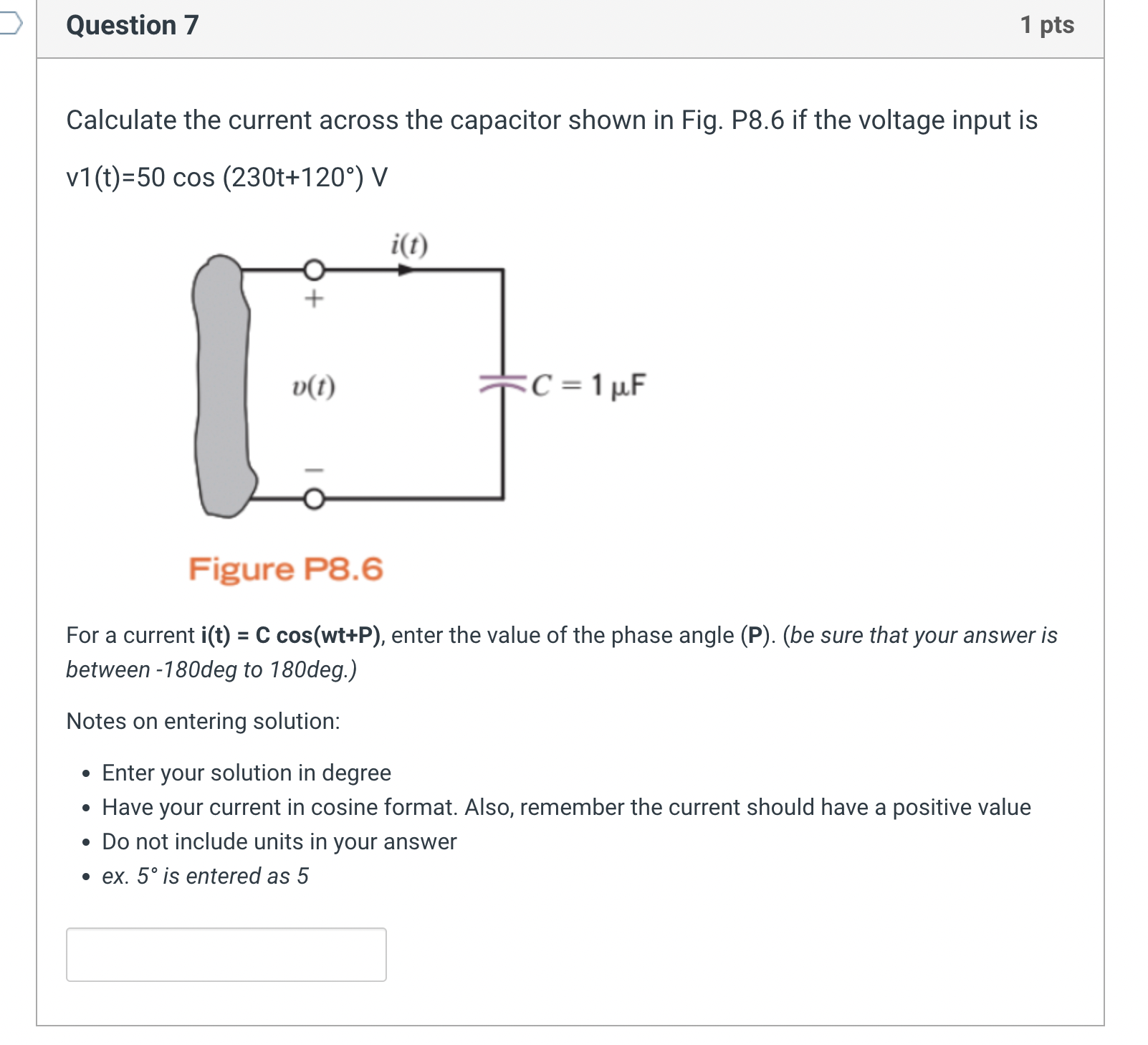 Solved Calculate the current across the capacitor shown in | Chegg.com