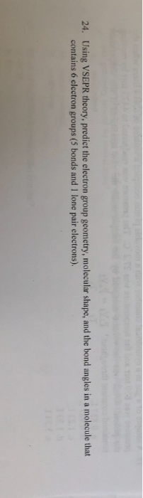 Solved Using VSEPR theory, predict the electron group | Chegg.com