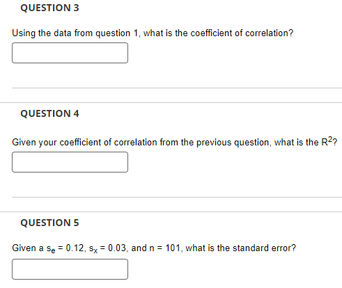 Solved Consider the following dataset for x and y. Calculate | Chegg.com