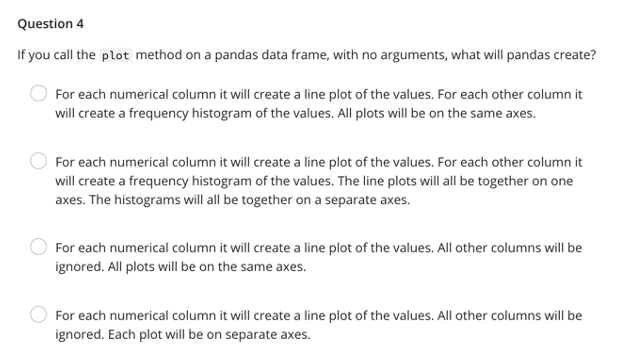 Solved Python Programming Question 1 Which one of the | Chegg.com