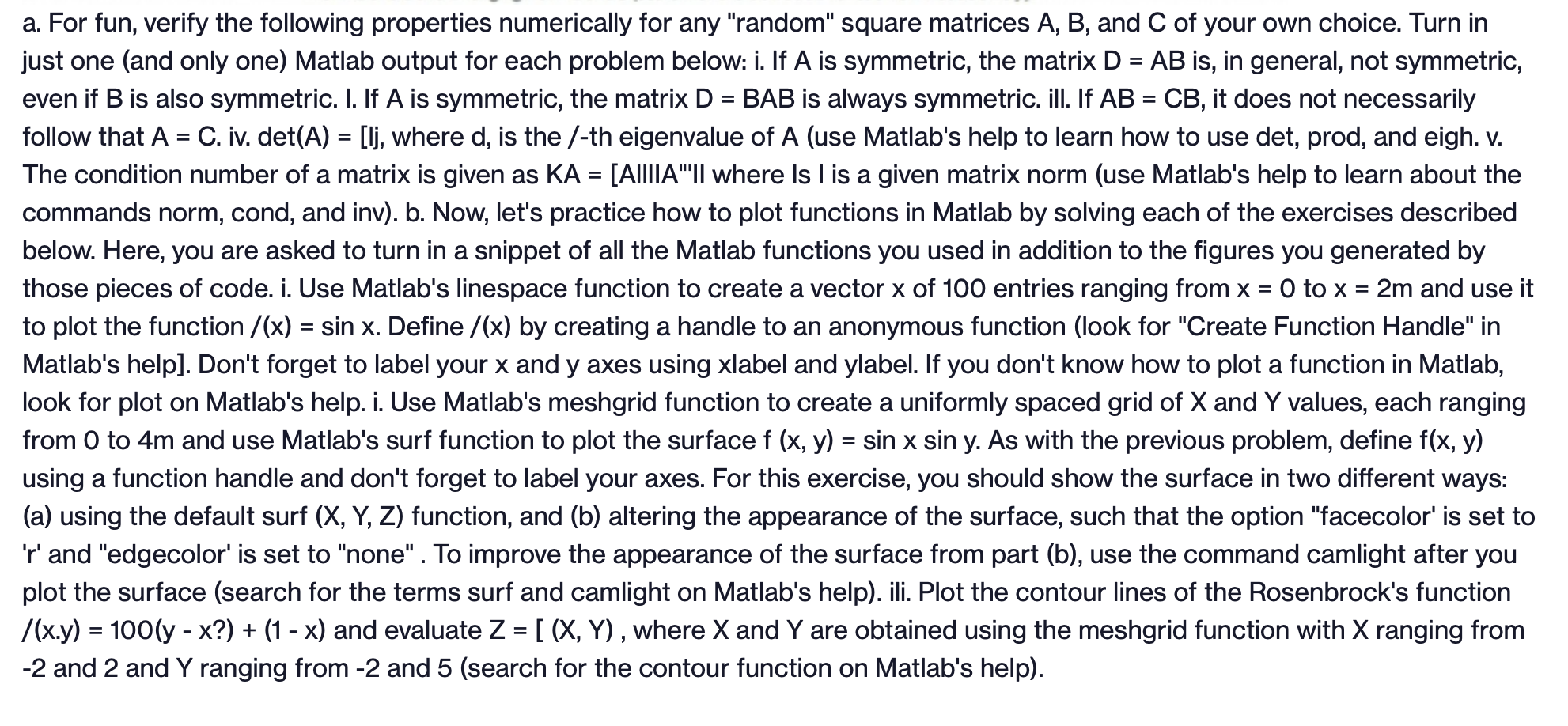 Solved a. ﻿For fun, verify the following properties | Chegg.com