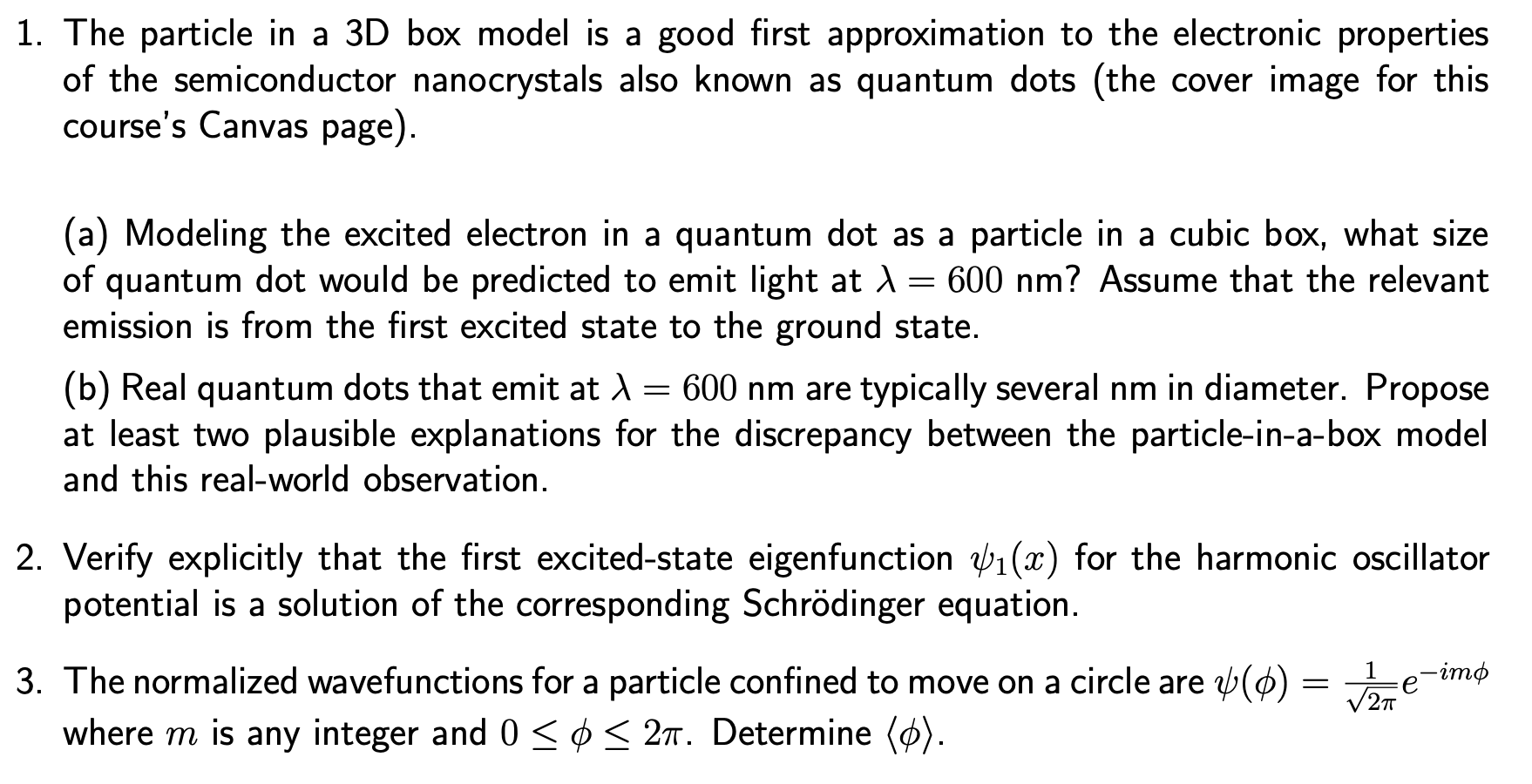 1. The particle in a 3D box model is a good first | Chegg.com