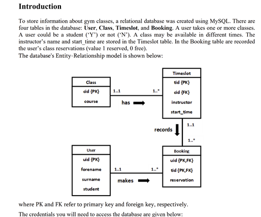 Solved Show the bookings planned by a specific user, e.g. | Chegg.com