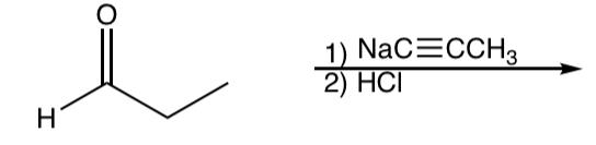 Solved 1) NaC=CCH3 2) HCI H | Chegg.com
