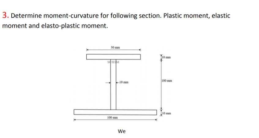 Solved 3. Determine moment-curvature for following section. | Chegg.com