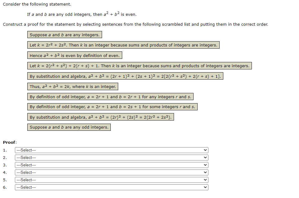 Solved Let k=2r2+2s2. Then k is an integer because sums and | Chegg.com Solved Let k=2r2+2s2. Then k is an integer because sums and | Chegg.com